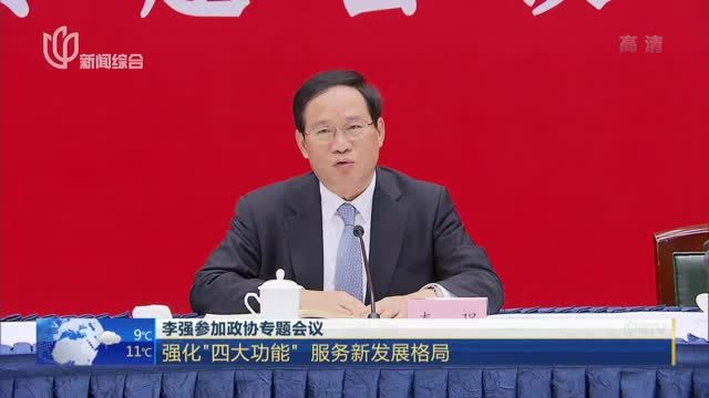李强参加政协专题会议:强化“四大功能” 服务新发展格局