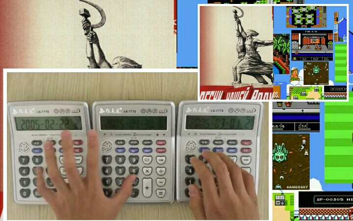 三台计算器弹奏俄罗斯方块bgm&喀秋莎