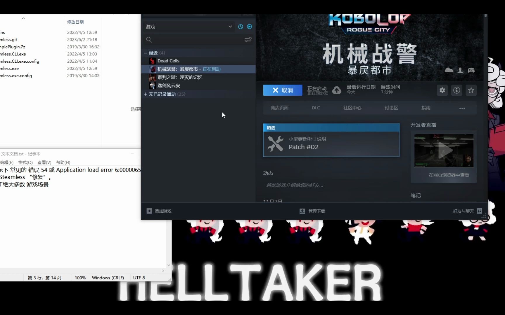 关于 错误 54 或 Application load error 6