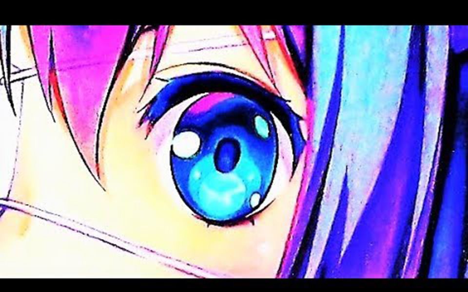 如何用彩铅和马克笔画动漫人物的眼睛(How to Color anime Eyes ...