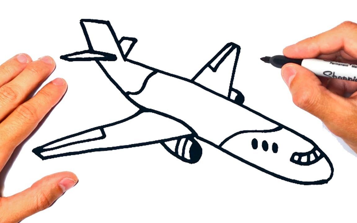 和我一起学画画,今天我们来画一架飞机!