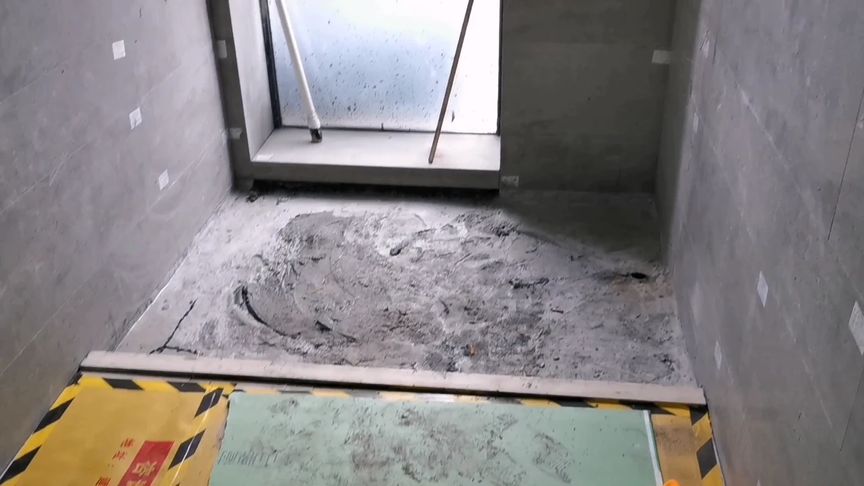 无障碍淋浴房,无挡水条设计,前期淋浴区下沉深度需提前沟通清楚