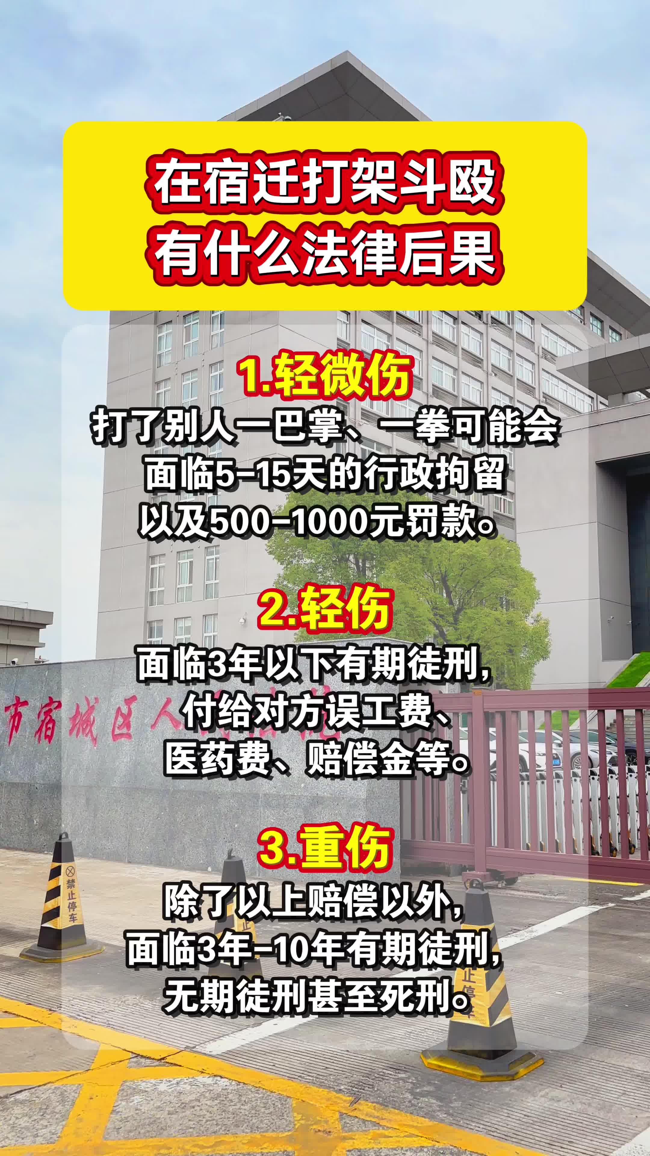 打架后果出来了#宿迁律师#宿迁专业律师#故意伤害#宿迁律师沈启亮#...