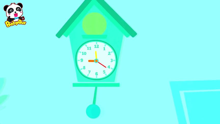 巴士宝宝:吃饭时间到了,小朋友你们会看时钟是几点了吗