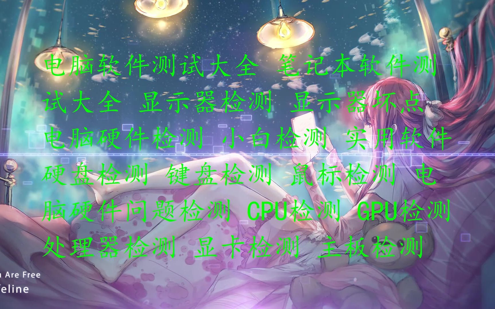 电脑软件测试大全 笔记本软件测试大全 显示器检测 显示器坏点 电脑...