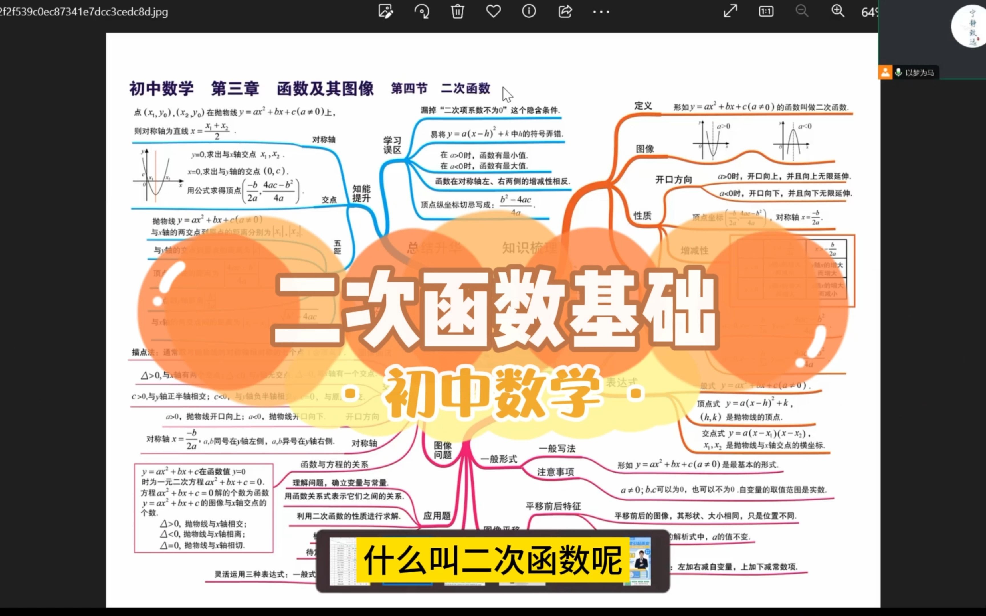 卷死同学系列 | 初三数学 二次函数基础讲解,还有谁听不懂?我一对一...