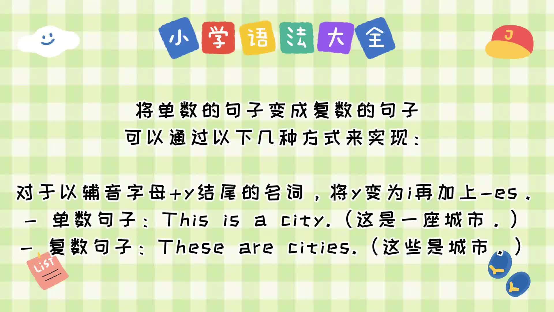 小学英语必学!辅音字母+y结尾名词,轻松掌握复数变形秘诀!