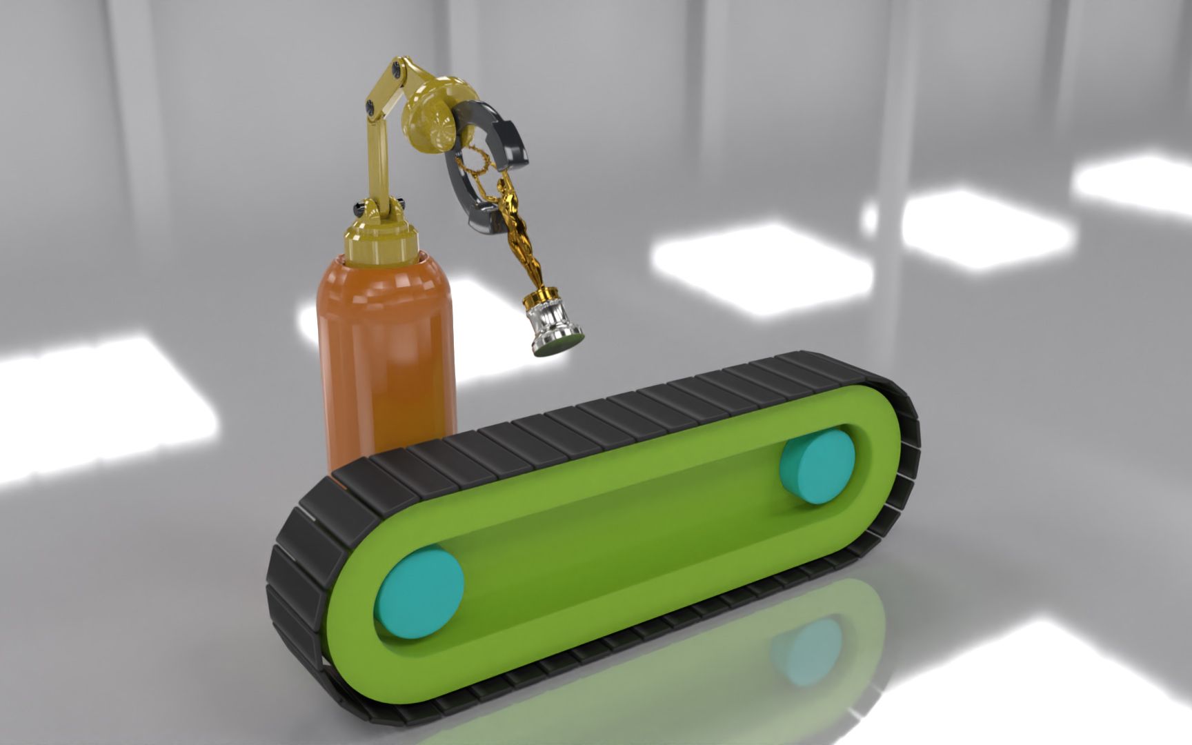 【C4D】机械手臂无限循环动画