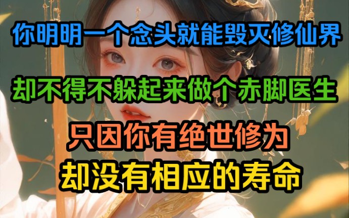 你明明一个念头就能毁灭修仙界,却不得不躲起来做个赤脚医生,只因有...