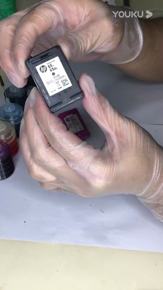 新惠普原装墨盒加墨操作