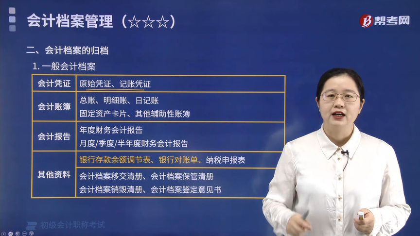 帮考网王润红老师带你详细掌握会计档案归档有哪些具体要求?