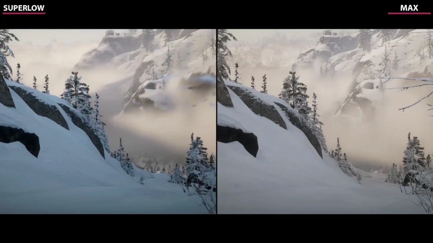 荒野大镖客2全高特效高画质对比,低特效低画质的区别