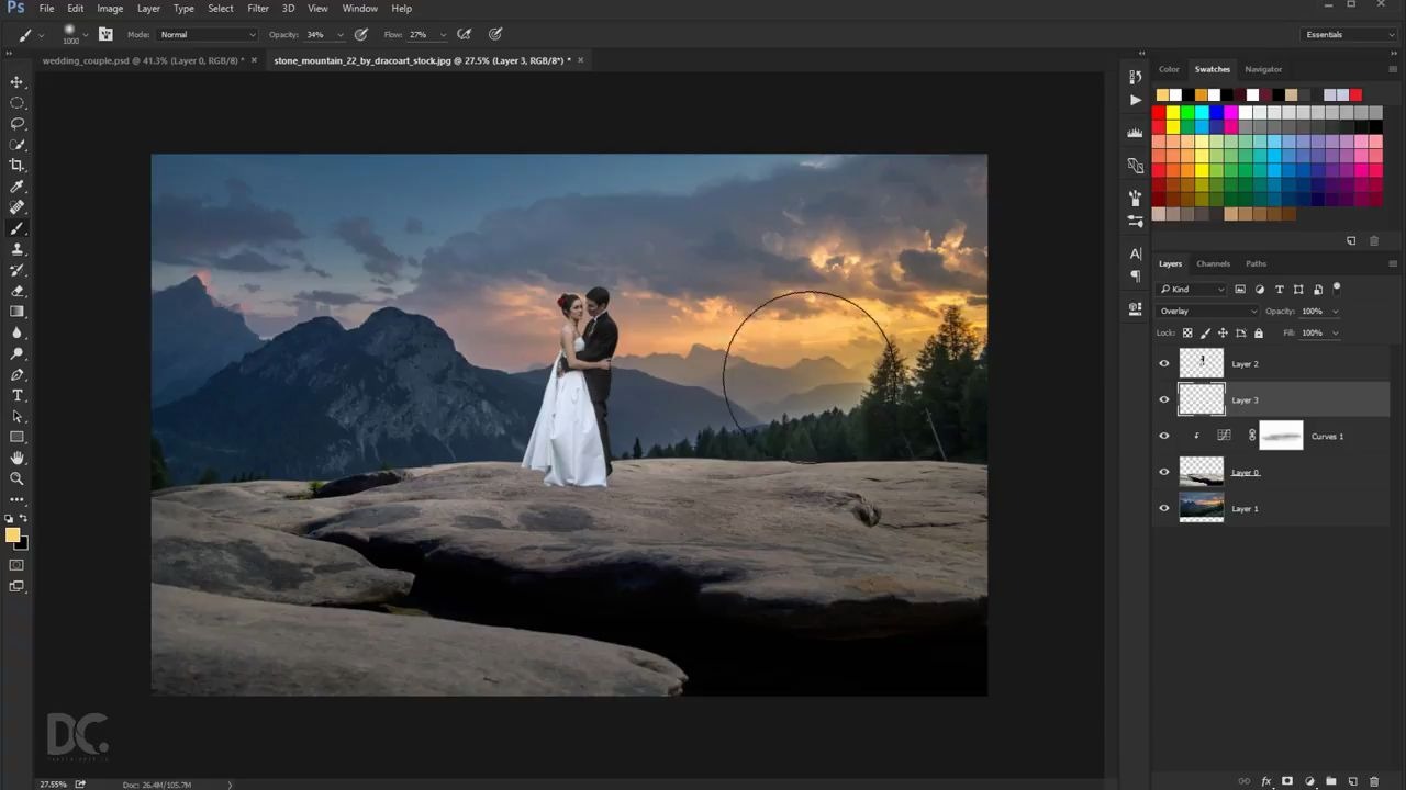Photoshop操作教程-婚礼照片编辑