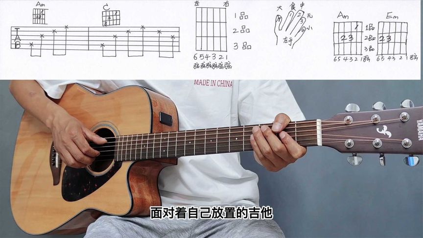 吉他和弦图的认识及按法