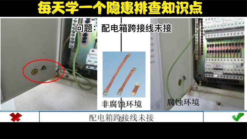 【每天学一个隐患排查知识点】配电箱跨接线未接