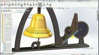 Solidworks齿轮连杆响铃装置三维建模教程CAD制图绘图机械设计3D