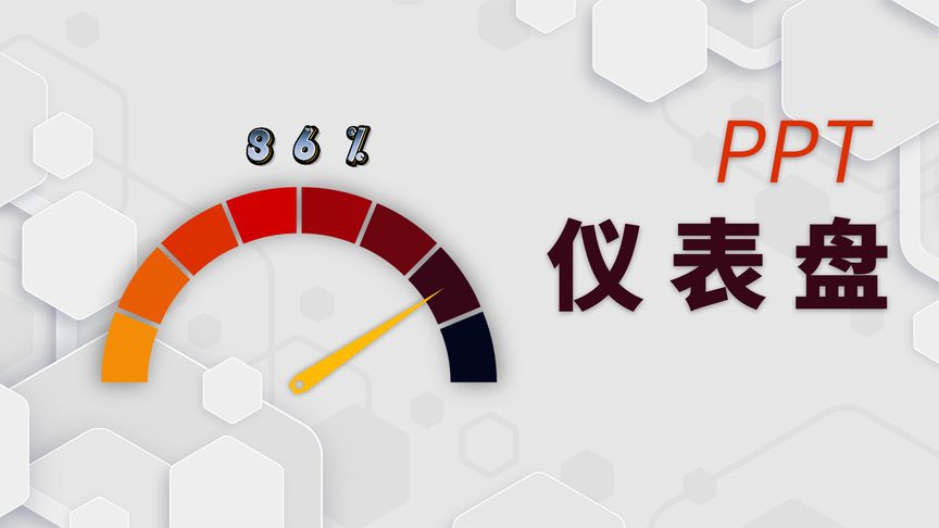 跳动的数字,摆动的指针,PPT制作的仪表盘也可以这么美
