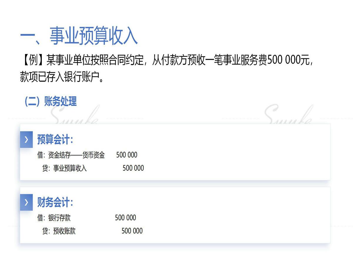 事业单位预算一体化预收款项如何做账?