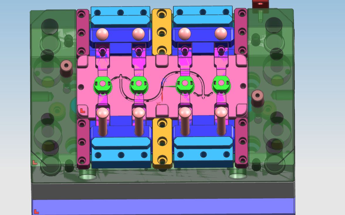 UG模具设计分模技巧 案例6 1模出4穴排位