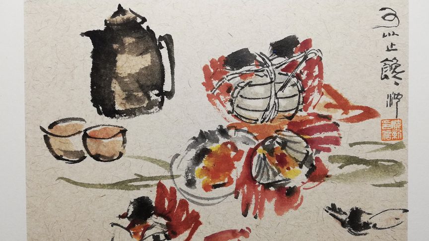 国画:用传统的笔墨技法画出自己喜欢的美味作品