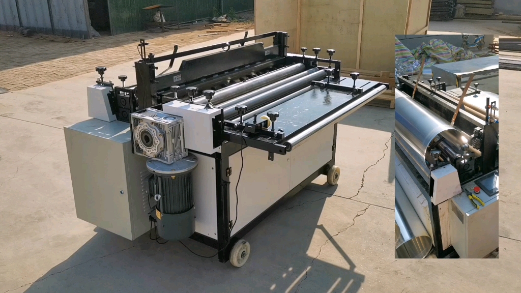 全自动铁皮保温下料机演示视频,安华机械出品