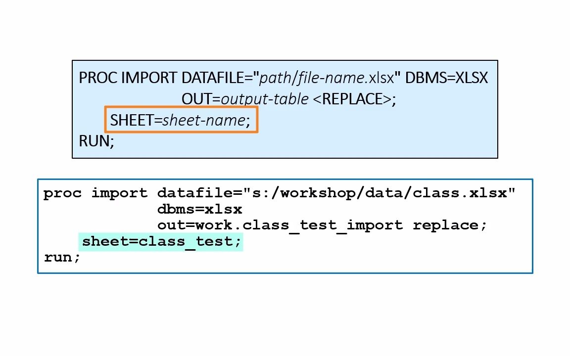 【SAS教程】importing an excel file