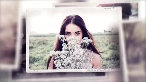 浪漫唯美相册开场片头直接一键替换图片ae