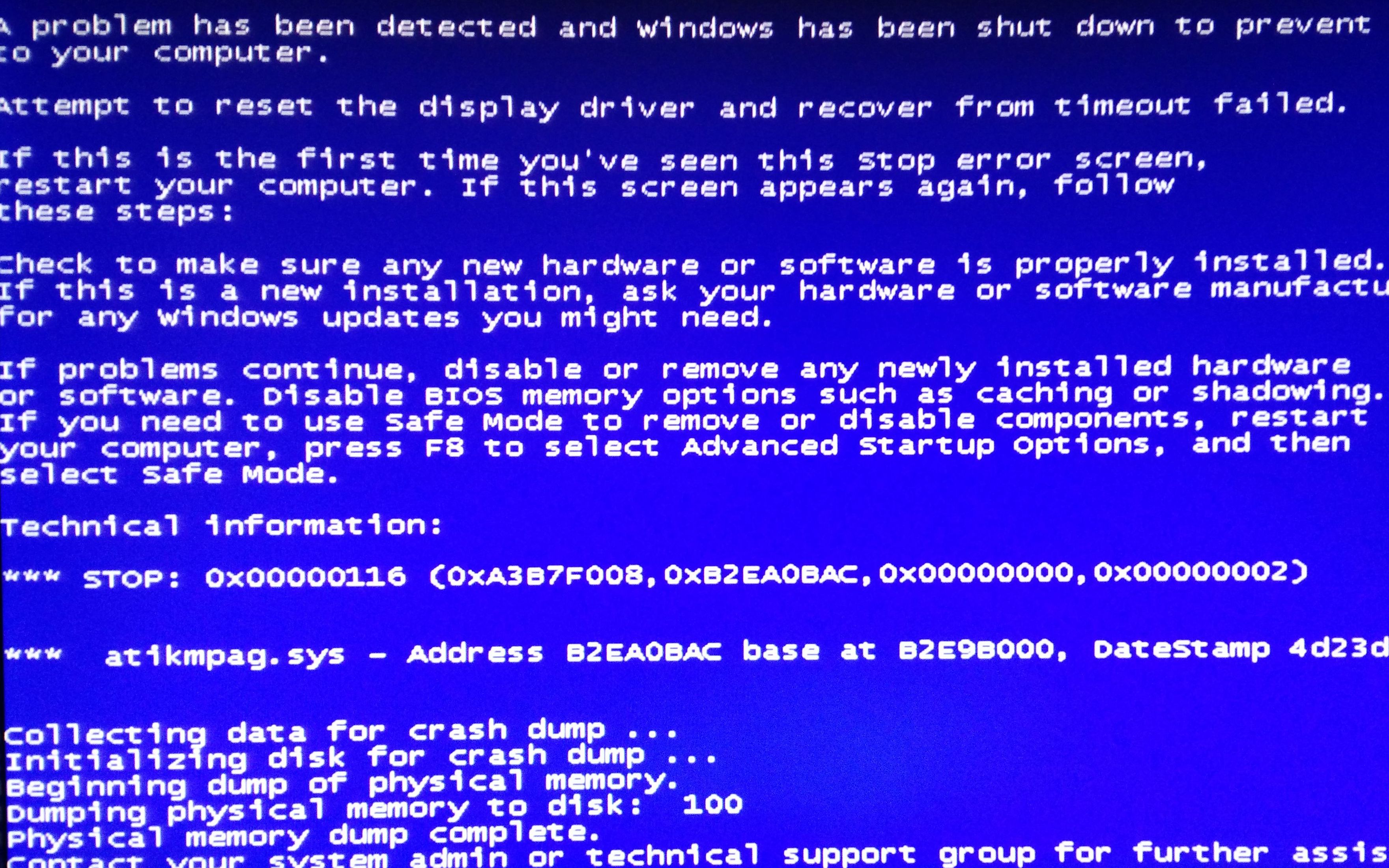 常见蓝屏故障分析解决方法