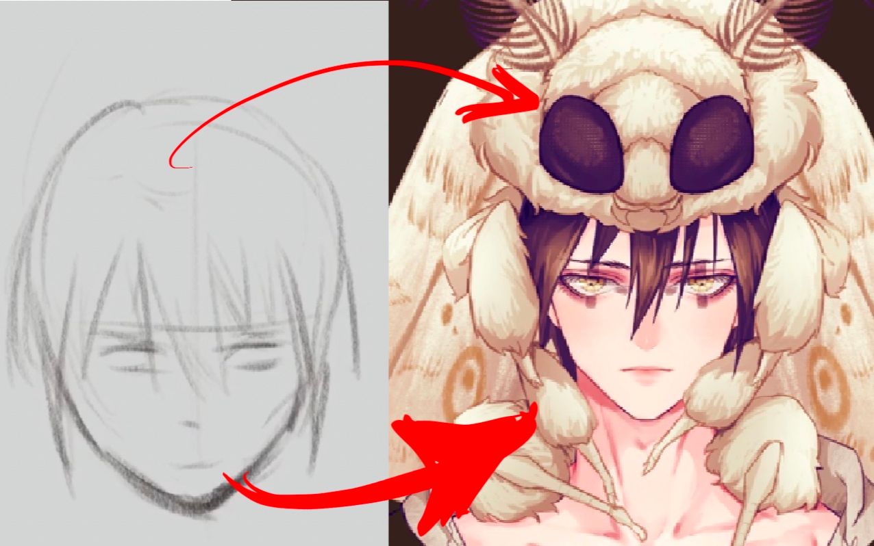 【异兽魔都/毒蛾】只要不停改,就能画出来…