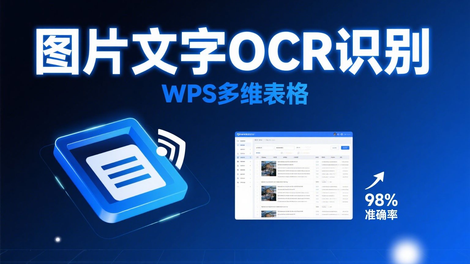 WPS多维表格图片OCR识别,别人花 1 小时打字整理,你用 30 秒搞定!