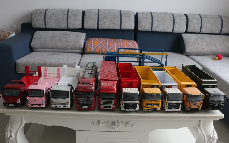 1:24国产卡车模型福田欧曼 重汽卡车大运卡车模型