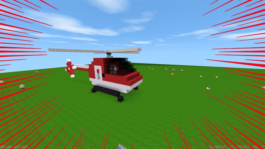 迷你世界:快速制作一个直升机,非常的简单