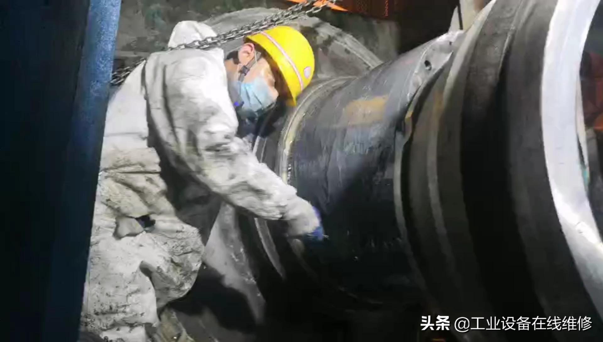 现场修复辊压机轴承位磨损,无需拆卸,会刮腻子就会修轴