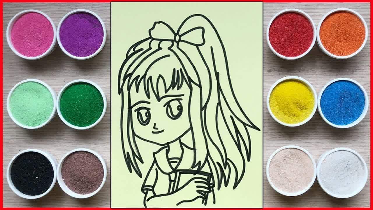 儿童绘画:绘画漂亮的卡通人物,分分钟快速学