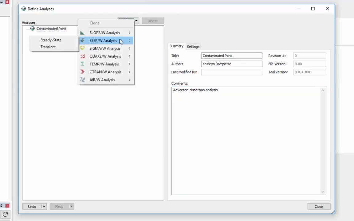 GeoStudio 2018 教程 - 5.CTRAN_W Tutorial(Av497989049,P5)