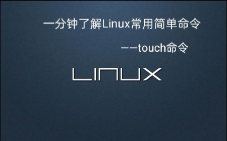 5.一分钟了解简单常用的Linux命令——touch命令(生成新空文件)(仅是...