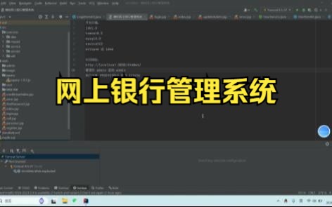Java web 模拟网上银行管理系统