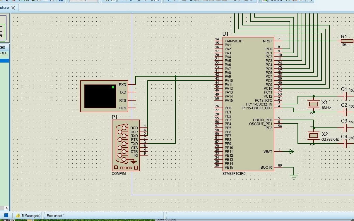 基于stm32的RTC万年历实时时钟的proteus仿真