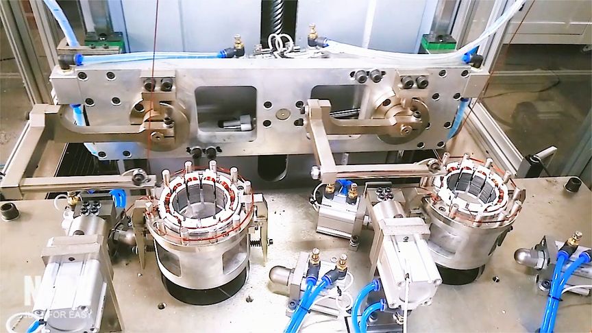 电机定子内绕机设备的线圈绕制