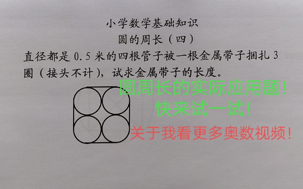 小学数学基础知识圆的周长(四)