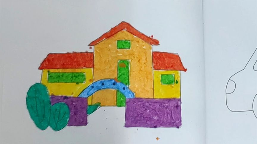 儿童色彩画启蒙教程,幼儿学画画,填色绘画,幼儿园