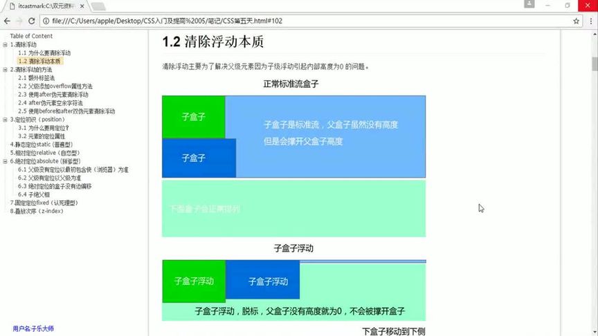 前端第一阶段基础教程:第190讲,清除浮动的本质