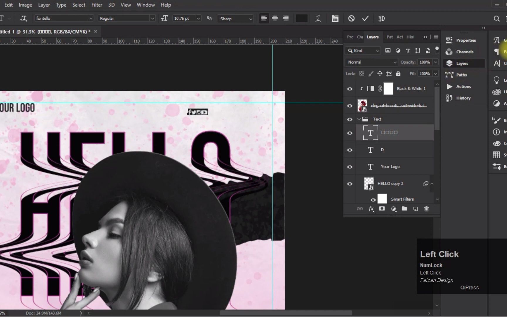 如何在 Photoshop 中创建海报设计 Photoshop 教程