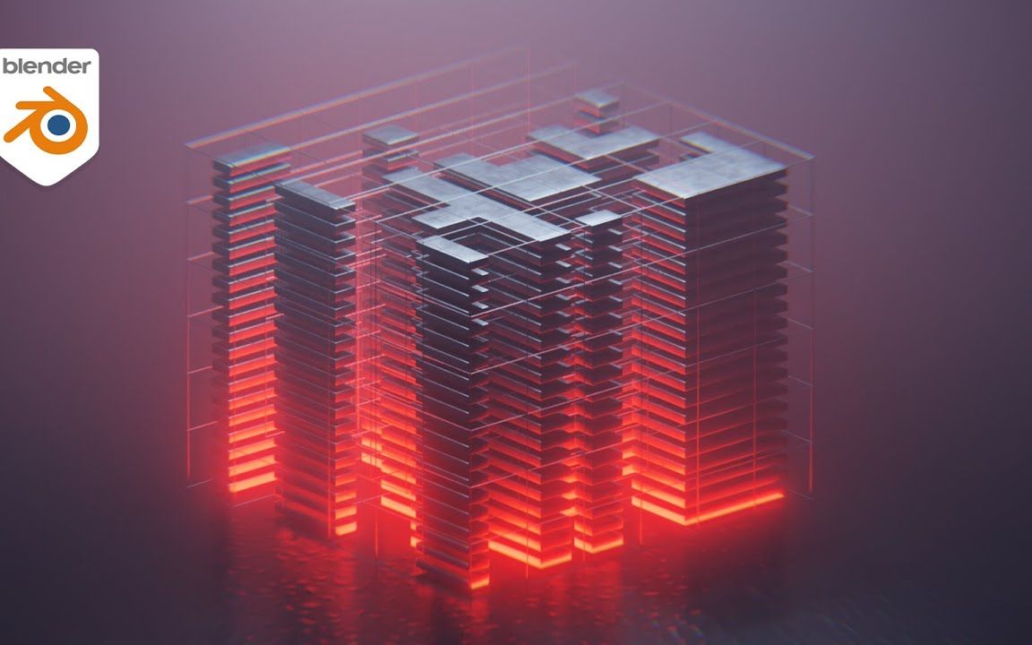 Blender几何节点制作科幻结构