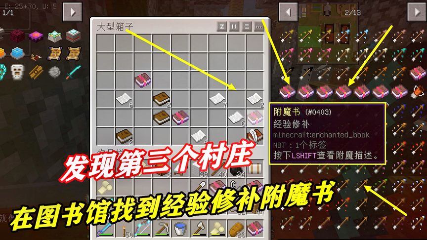 我的世界RL真实生存115:村庄发现经验修补附魔书,真是血赚不亏