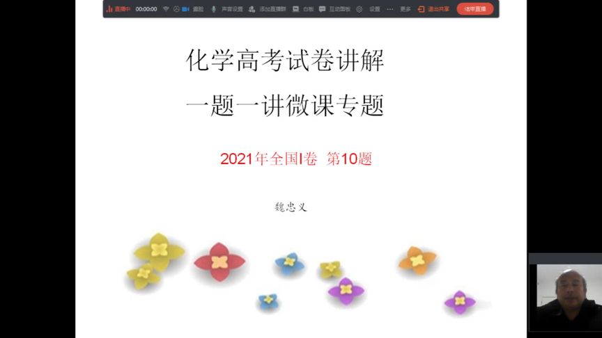 化学高考试卷讲解一题一讲微课专题2021年全国I卷第10题#化学