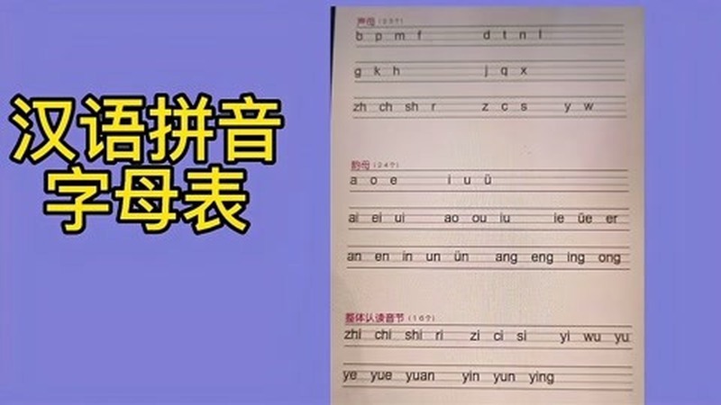 话语拼音字母表认读