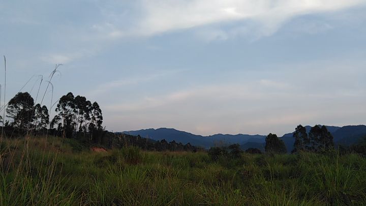 在干活回家的路上拍到的,重重叠叠的山峰盘绕山峰。像一条生龙