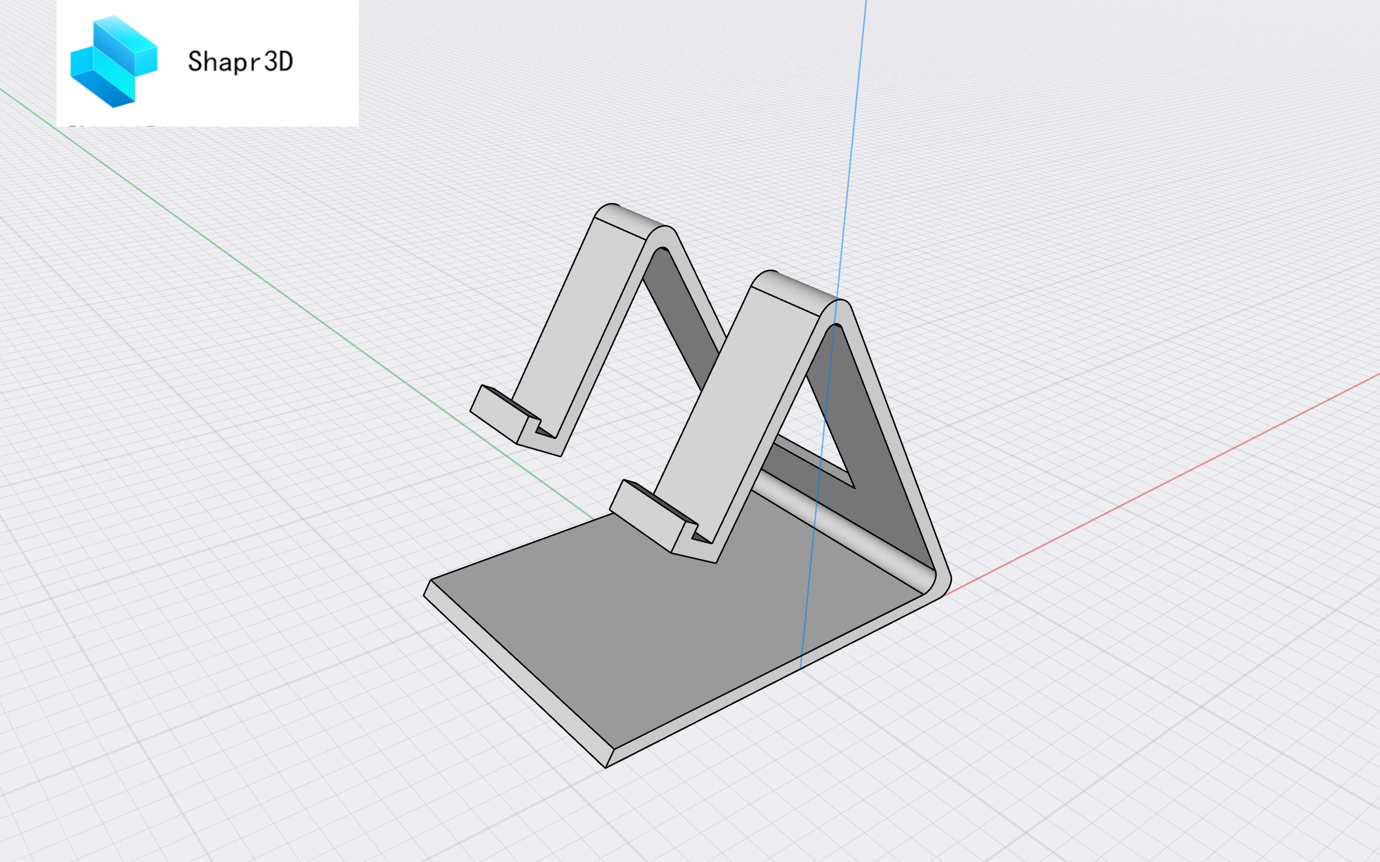 【Shapr3D】尝试画一个简单的手机支架