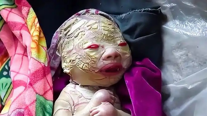 婴儿刚出生就全身通红开裂脱皮,认为是怪物,母亲气得吐血